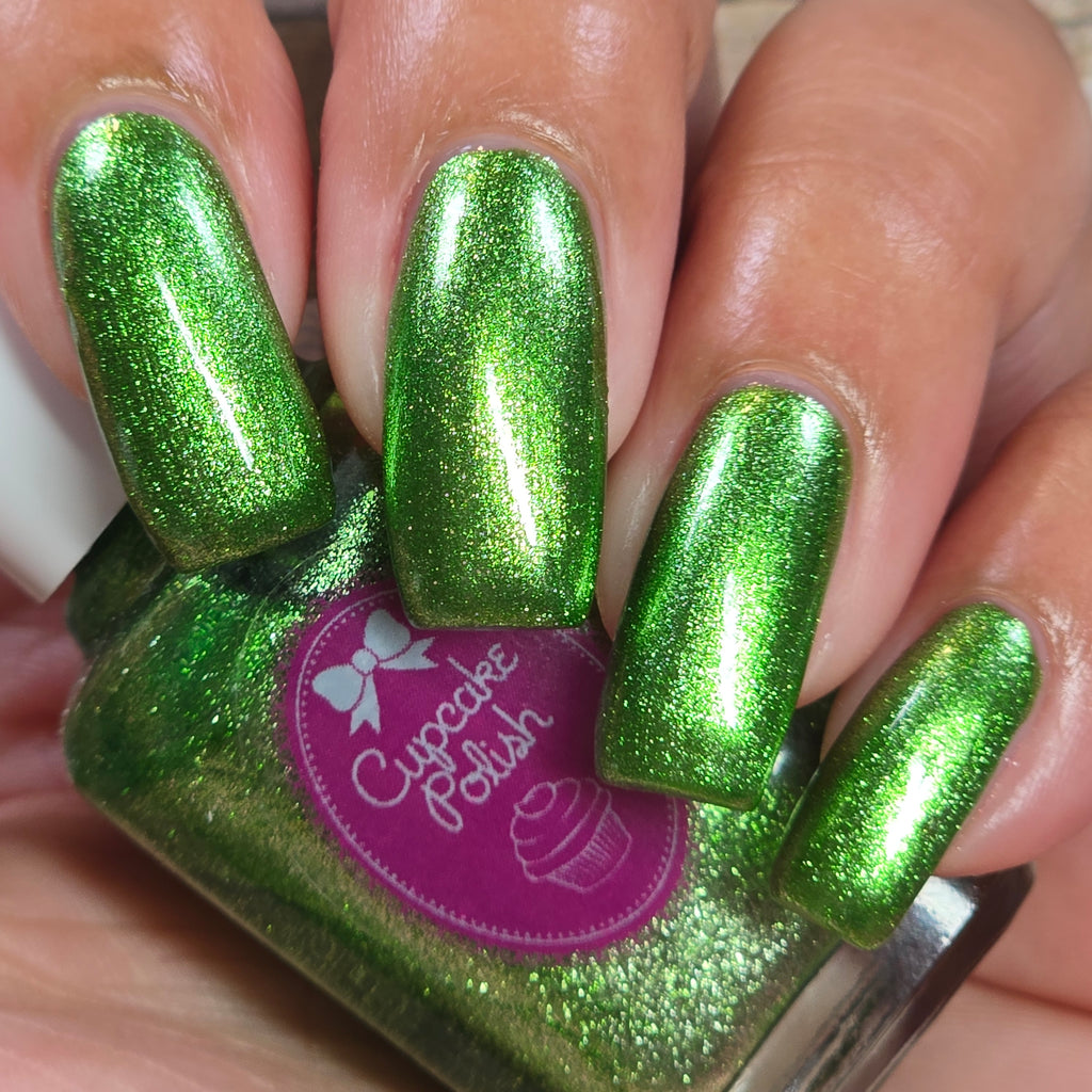 Lime Limbo | Vivid Grass-Green Metallic-Foil Nail Polish – Cupcake Polish