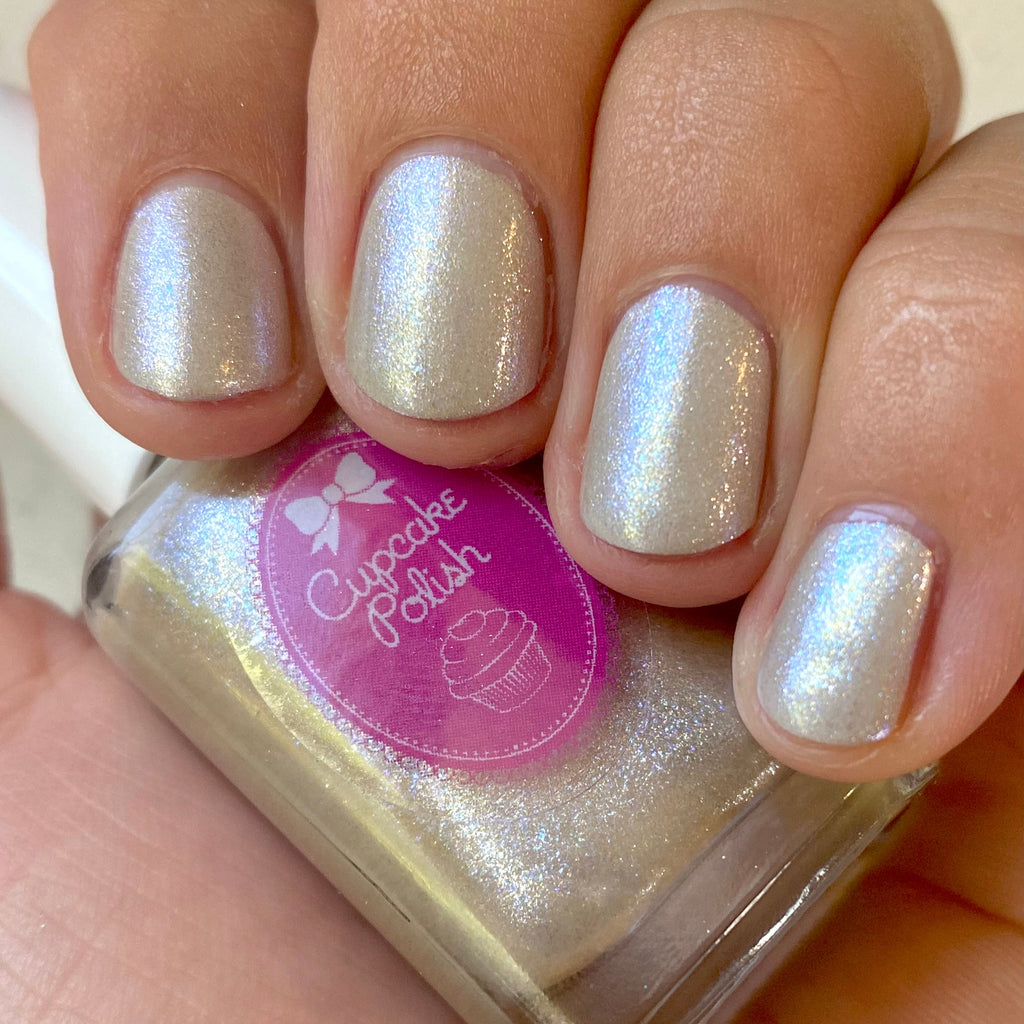 Plastic Fantastic | White Lavender Shimmer Nail Polish – Cupcake Polish