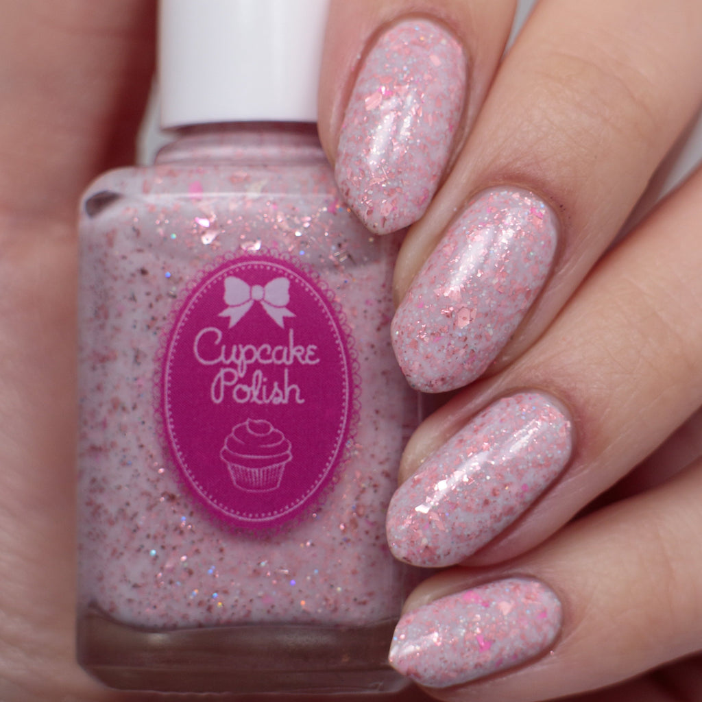 Rhinestone Rodeo Nail Polish | White Crème with Metallic Flakes ...