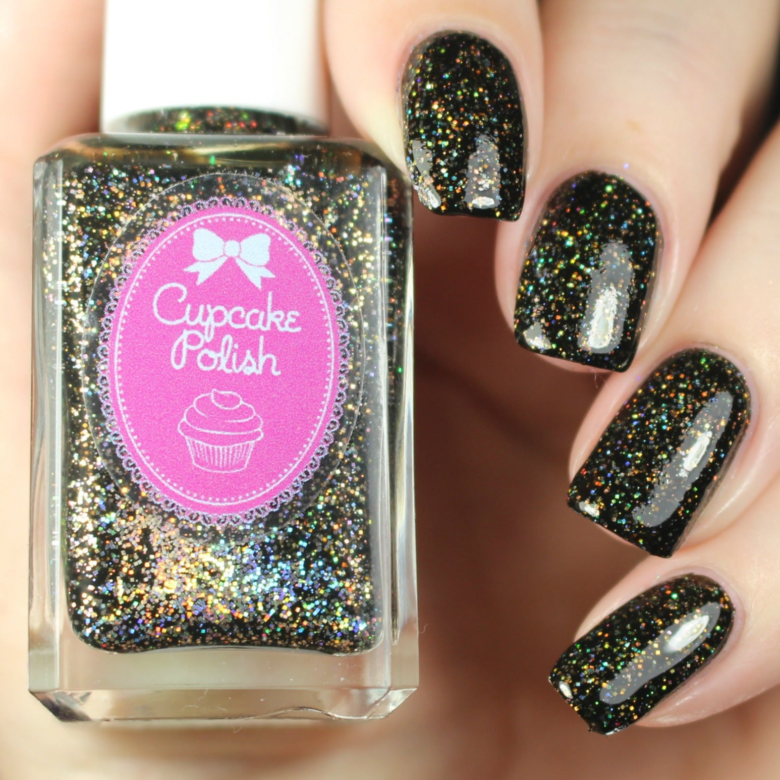 Onyx - Holographic Glitter Indie Nail Polish by Cupcake Polish